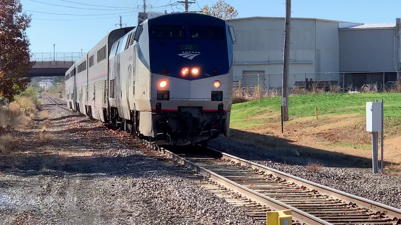 A real late Amtrak #22 nearing St. Louis at Shaw avenue after hitting a ...