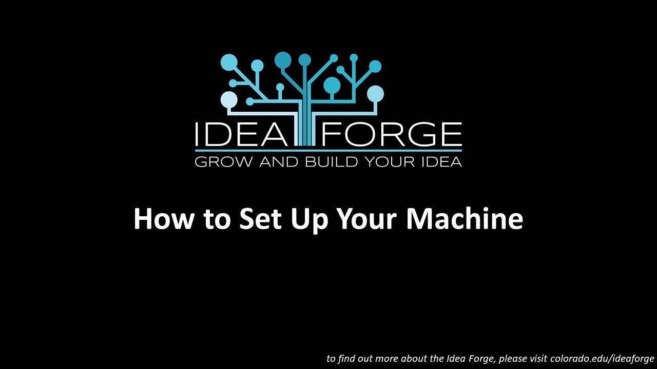 How to Set Up Your Machine - YouTube
