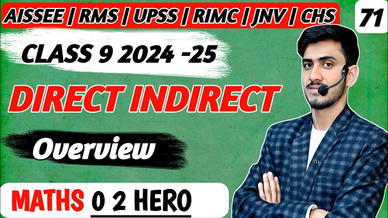 Unitary Method | Direct Indirect Proportion Class 9 Sainik school | rms ...