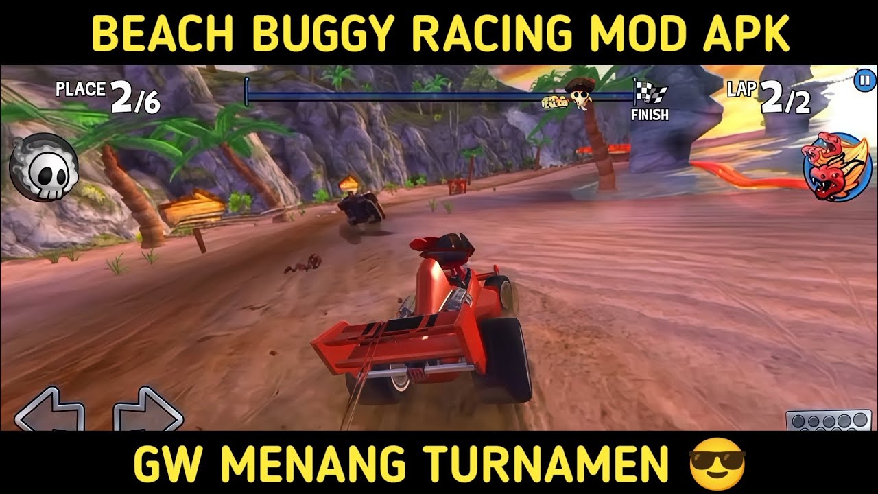 AKHIRNYA GW MENANG TURNAMEN DI GAME BEACH BUGGY RACING MOD APK TERBARU ...