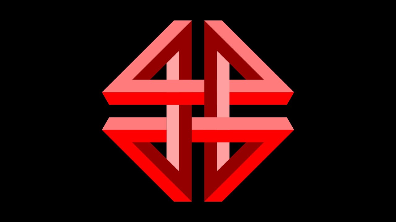 Symmetrical Interlocked right angled Triangles using Inkscape - YouTube