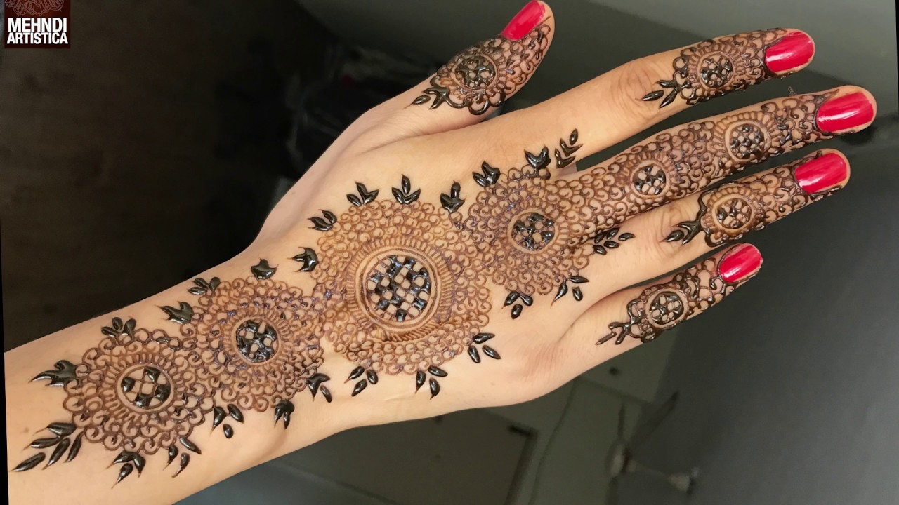 Pakistani Circular Boota Heena Mehendi Design | Mehndi Designs For ...