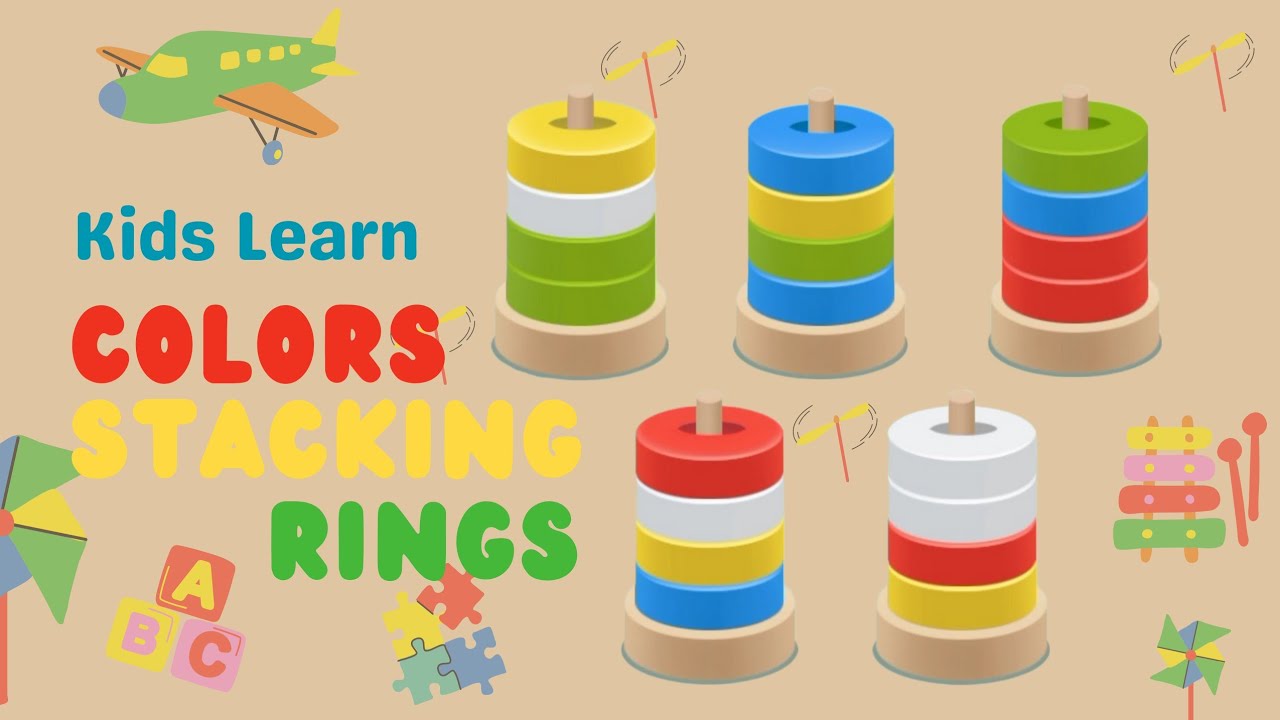 Learn with Colors Stacking Rings | Learn Colors Stack | Kids | Toddlers ...