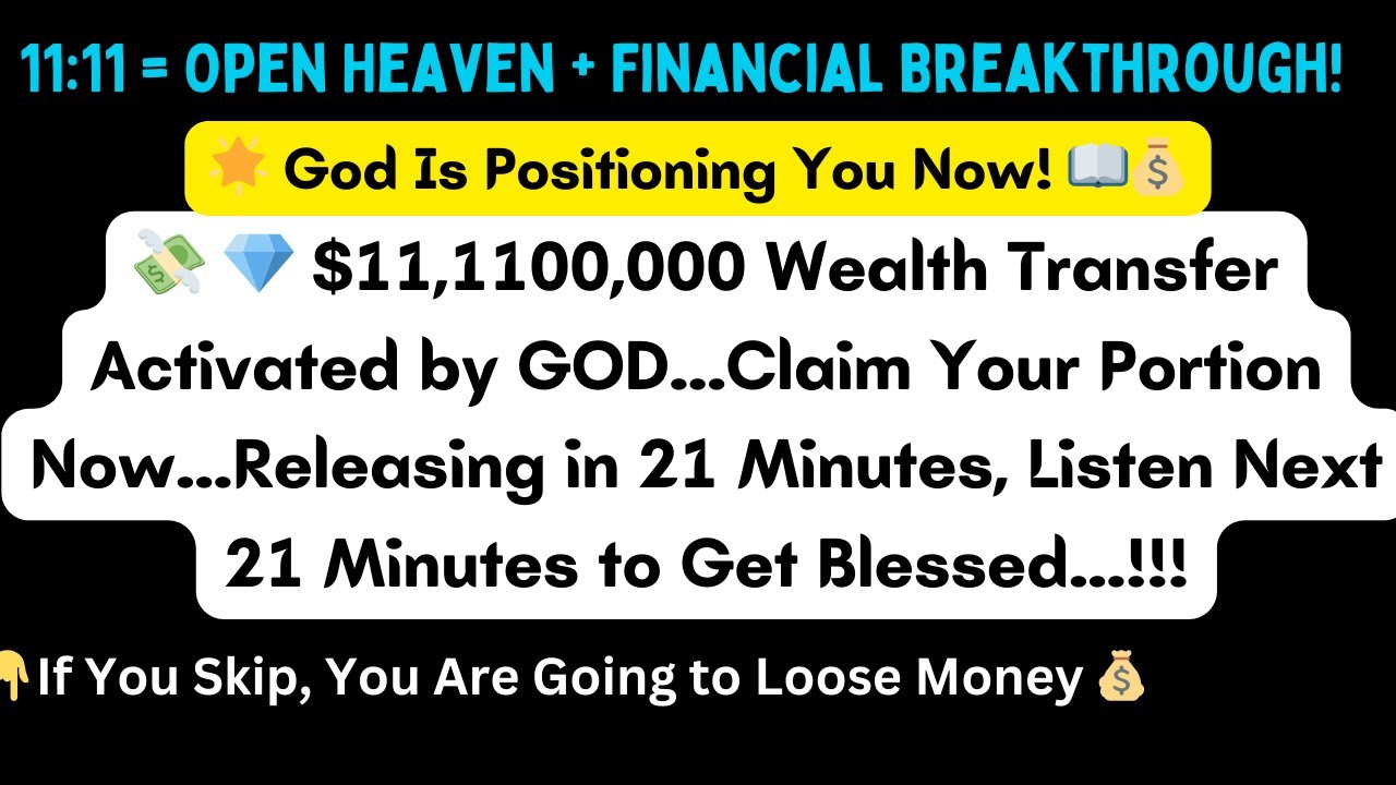 🚨URGENT: $555,000,000 Released by God For YOU!💸 Don’t Miss This Divine ...