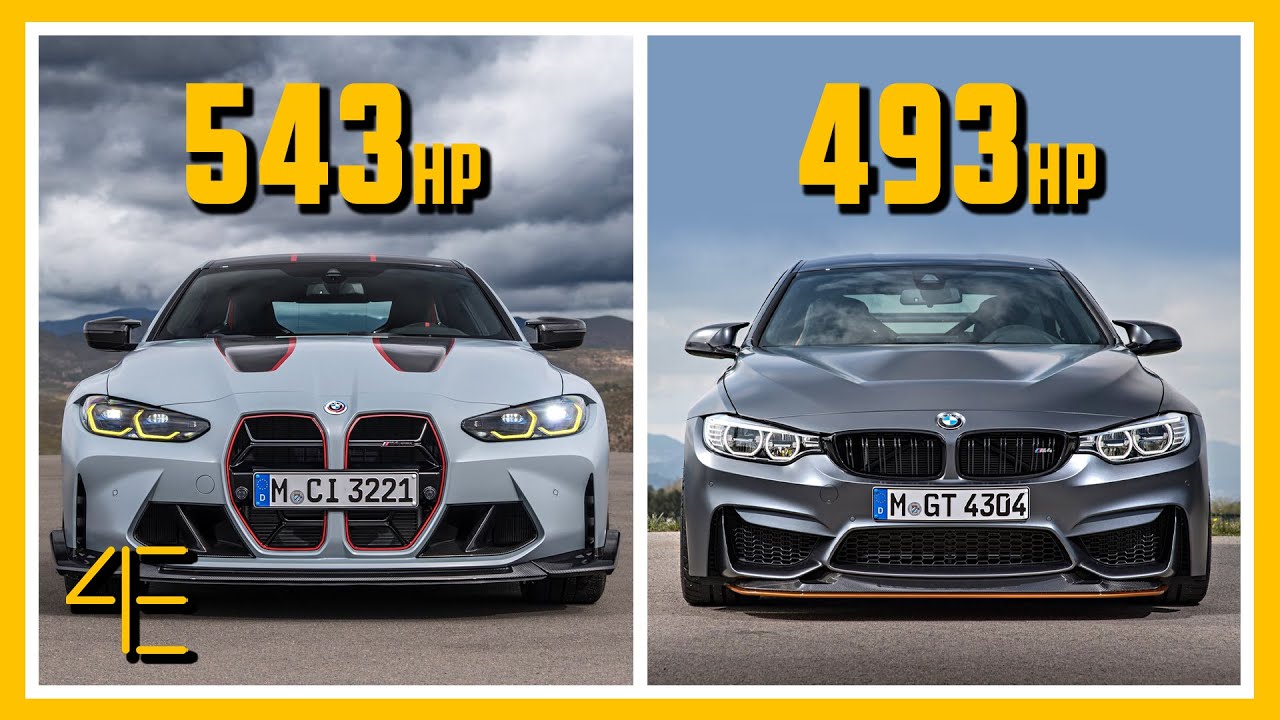 BMW M4 CSL vs BMW M4 GTS | Car Spec Comparison | 4enthusiasts - YouTube