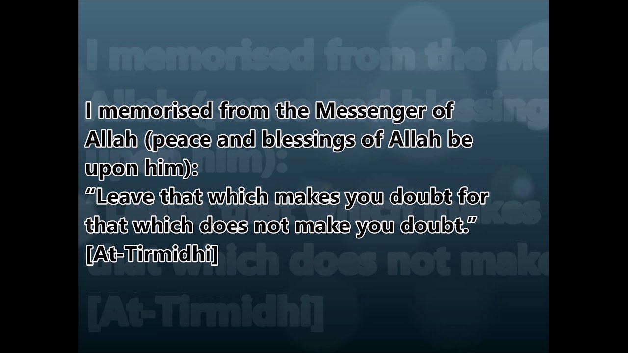 40 Hadith Nawawi (10 - 11 - 12 - 13 - 14 ) - YouTube