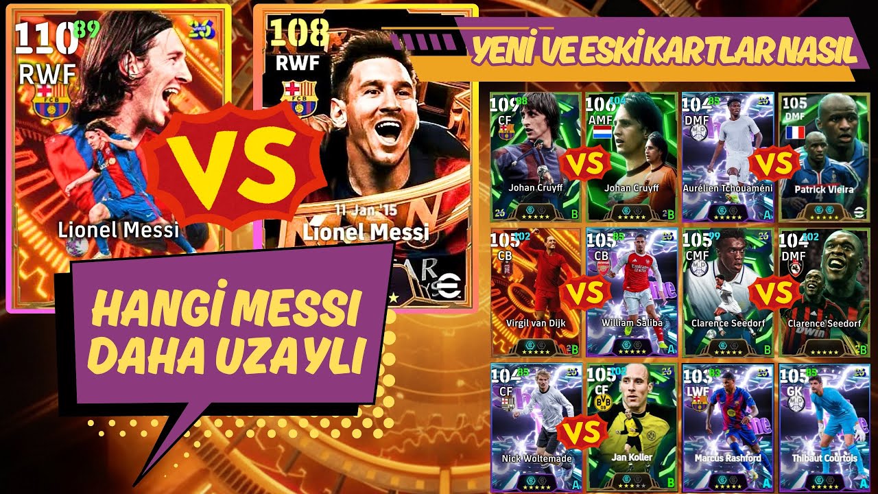 [eFootball] Hangisi Daha Uzaylı 👽 110 Messi vs 108 Messi ve Diğer ...
