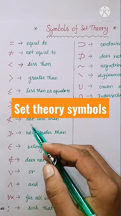 sets and notation | scientific symbol used in science | set theory ...
