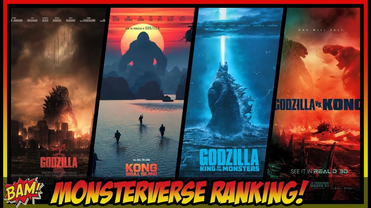 All 4 MonsterVerse Movies Ranked! (w/ Godzilla vs Kong) - YouTube