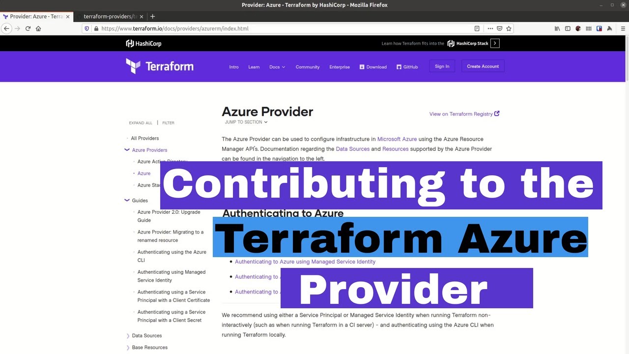 Contributing To The Terraform Azure Provider Youtube