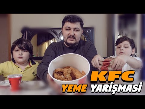 KFC YEME YARIŞMASI  AİLƏVİ OĞULLARIMLA KAPIŞMA