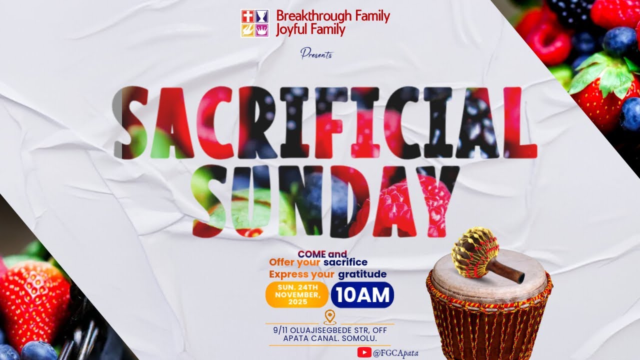 SACRIFICIAL SUNDAY || 11-24-2024 - YouTube