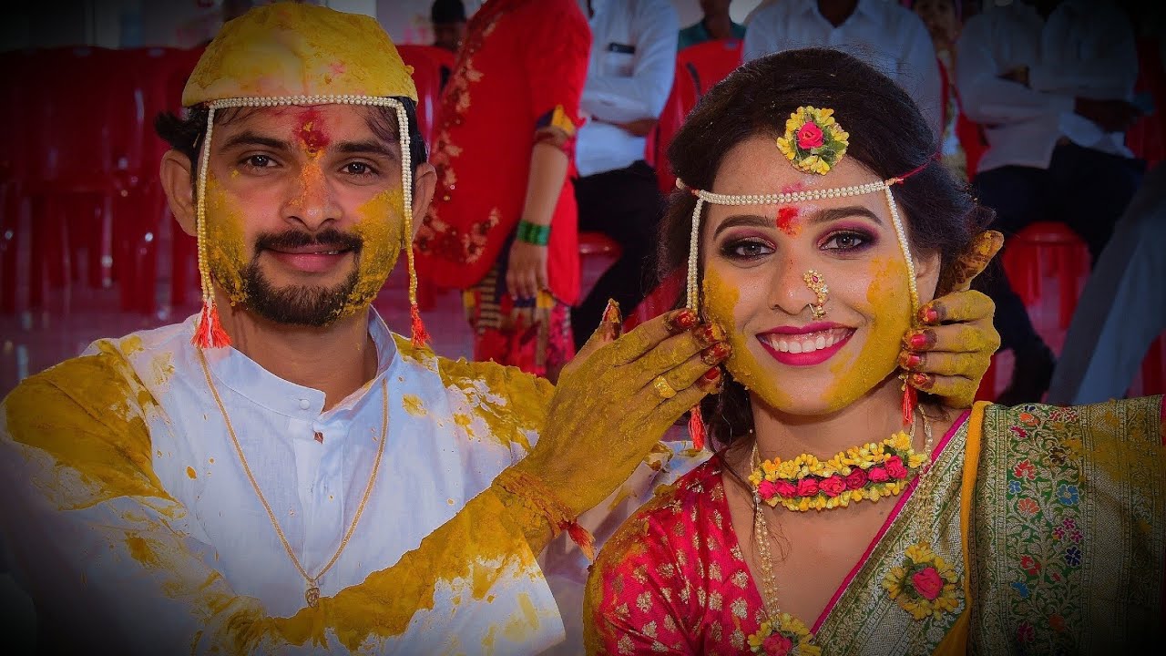 "नवरदेव - नवरी" लग्नानंतरची पहिली अंघोळ 😍 ️😍 #Sakshi_Sagar #Marathi ...