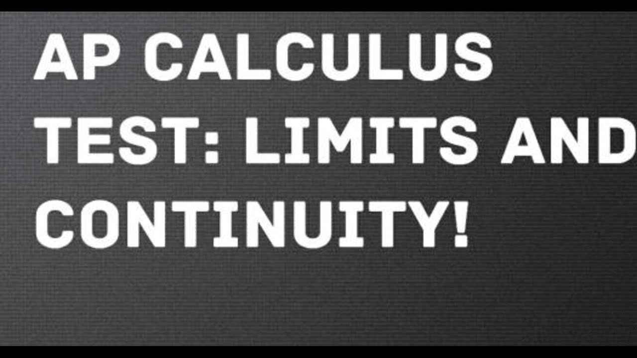 AP Calculus AB (Limit and Continuity) with Henry Vu - YouTube