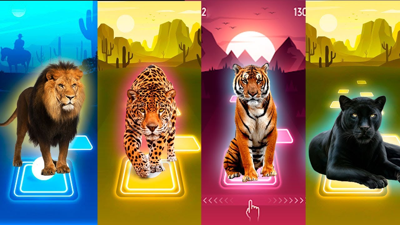 Funny Animals Jump in Tiles Hop EDM rush - YouTube