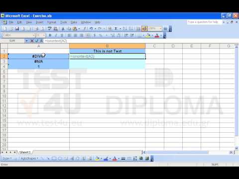 In cells B2:B4 insert the appropriate function to return TRUE if the ...
