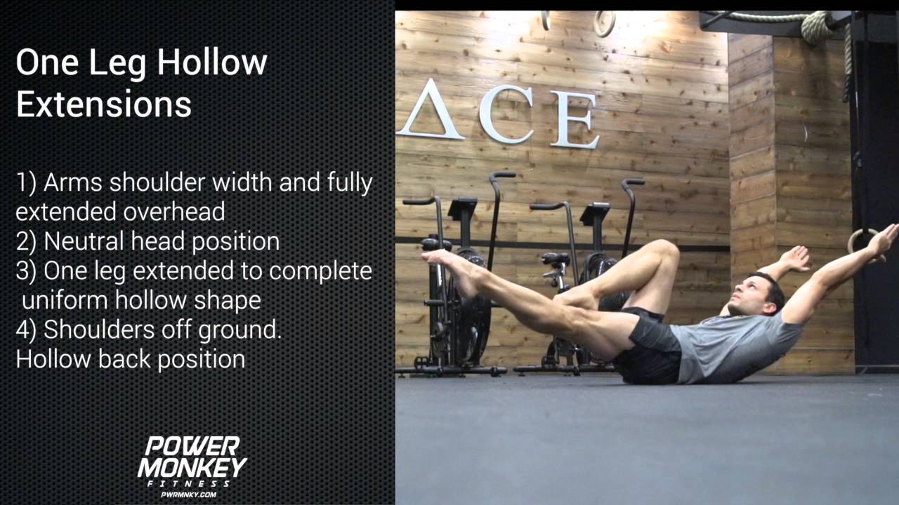 Monkey-Method: One Leg Hollow Extensions - YouTube