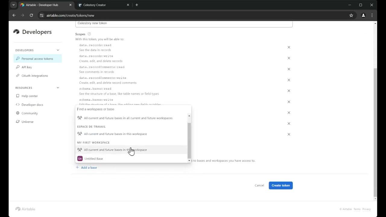 Tutorial New Airtable token - YouTube