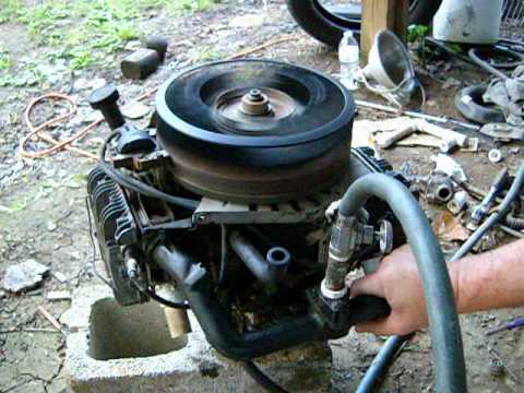 Lawnmower Steam engine conversion air test and steam test - YouTube