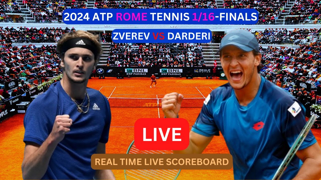 Alexander Zverev Vs Luciano Darderi LIVE Score UPDATE Today Tennis ...