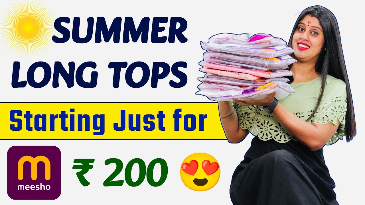 Trendy SUMMER LONG TOPS from MEESHO | 10 Amazing Long Tops Meesho Haul ...