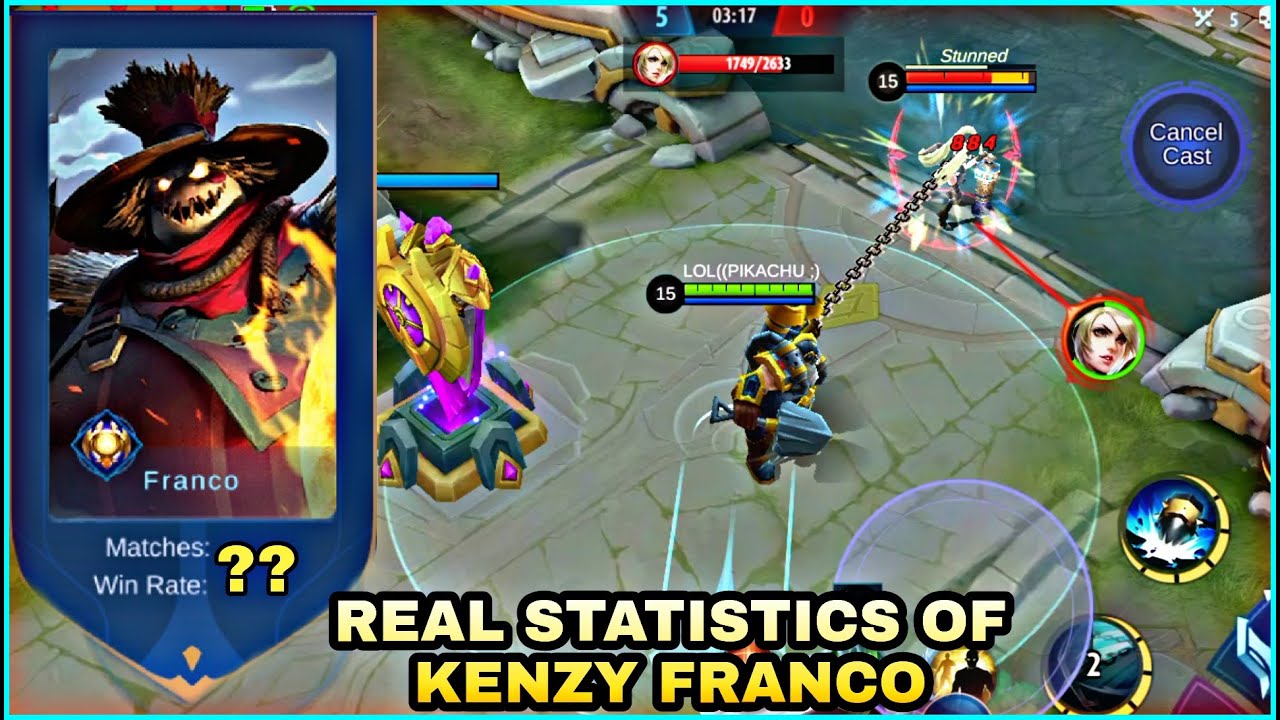 KENZY MLBB PROFILE FRANCO MATCHES AND WIN RATE | MLBB - YouTube
