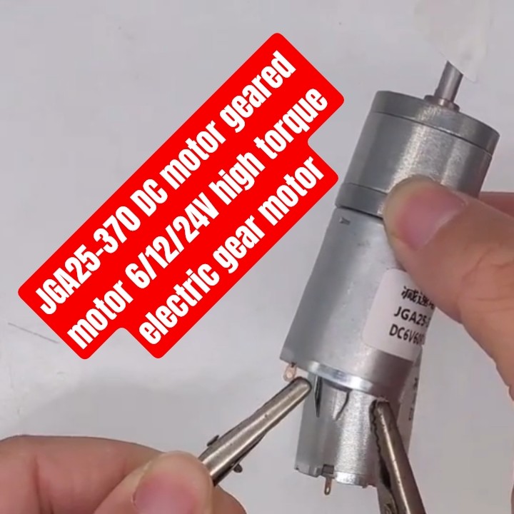 JGA25-370 DC motor geared motor 6/12/24V high torque electric gear ...