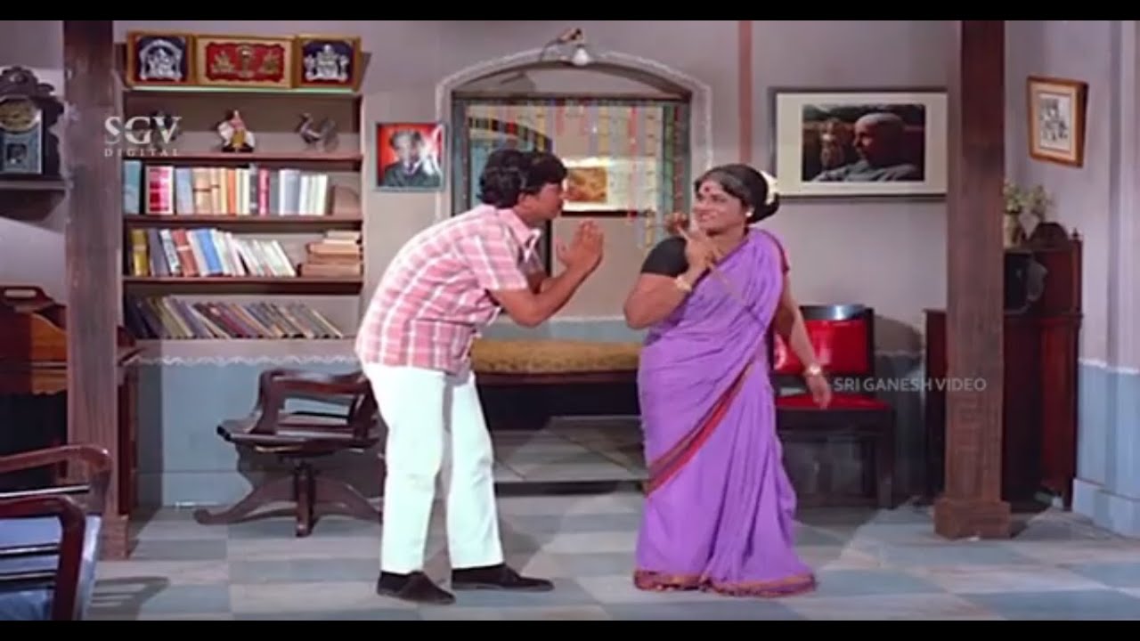 Dr. Vishnuvardhan Requesting Leelavathi To Offer Food | Nagarahavu ...