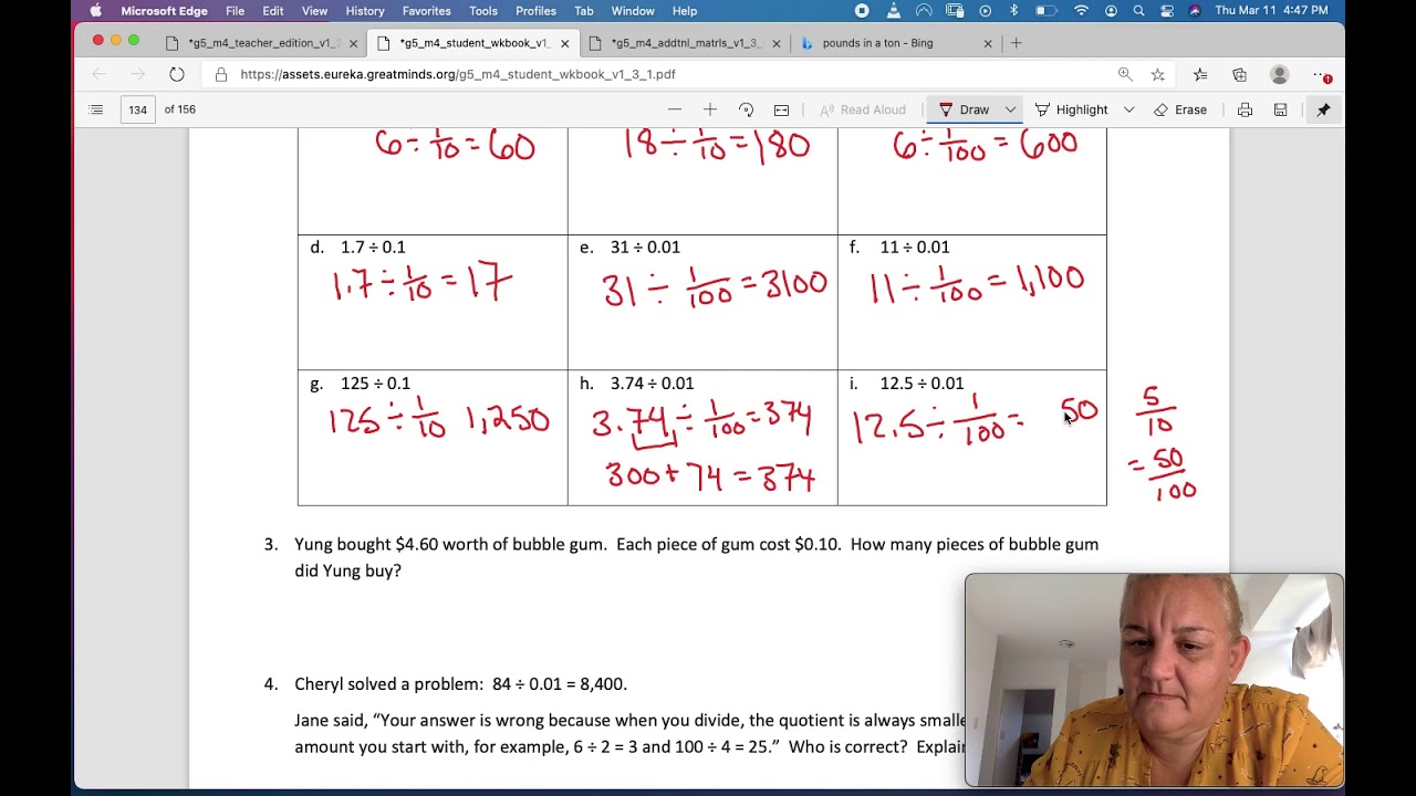 Eureka Math Grade 5 Module 4 Lesson 29 Problem Set - YouTube