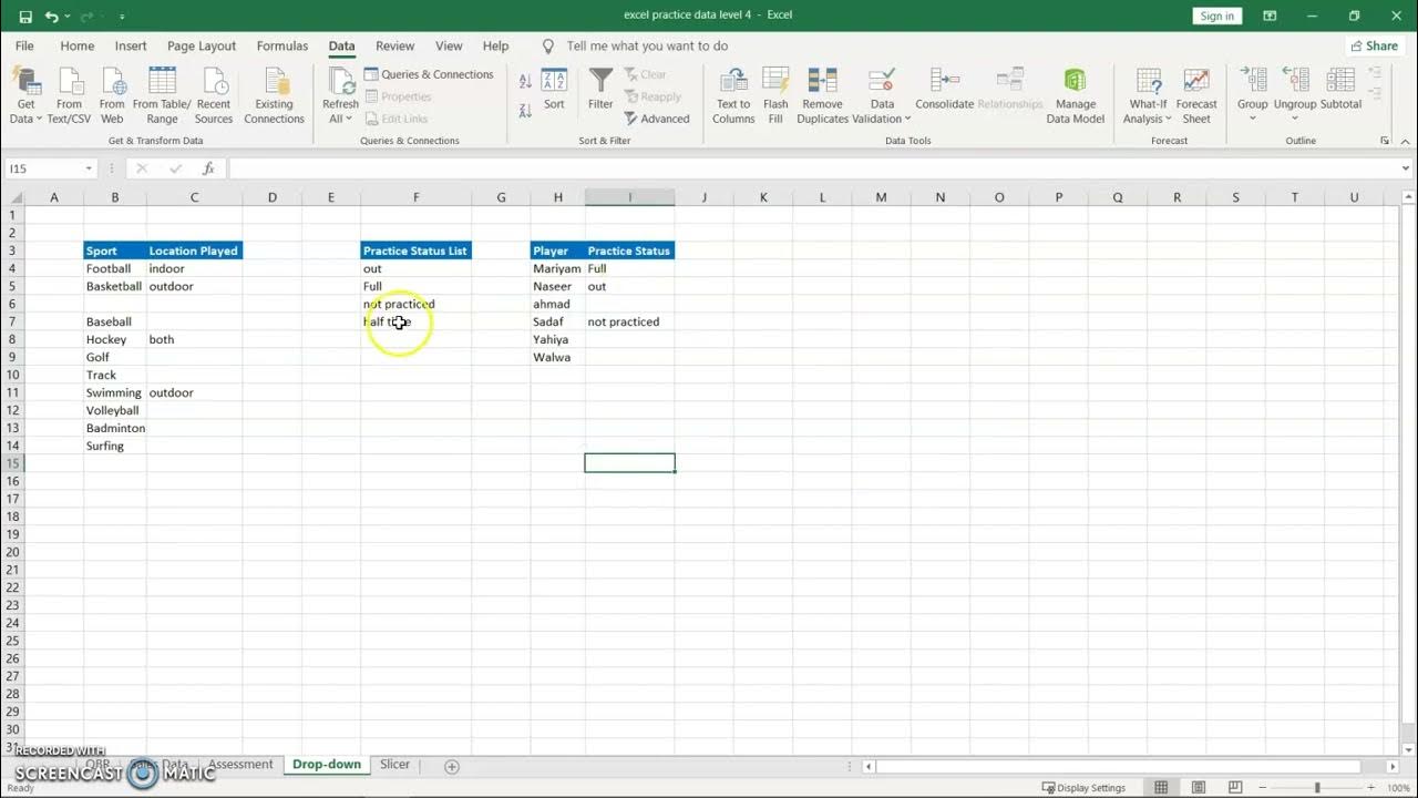 Drop Down Microsoft Excel In Dari Lecture6 Youtube