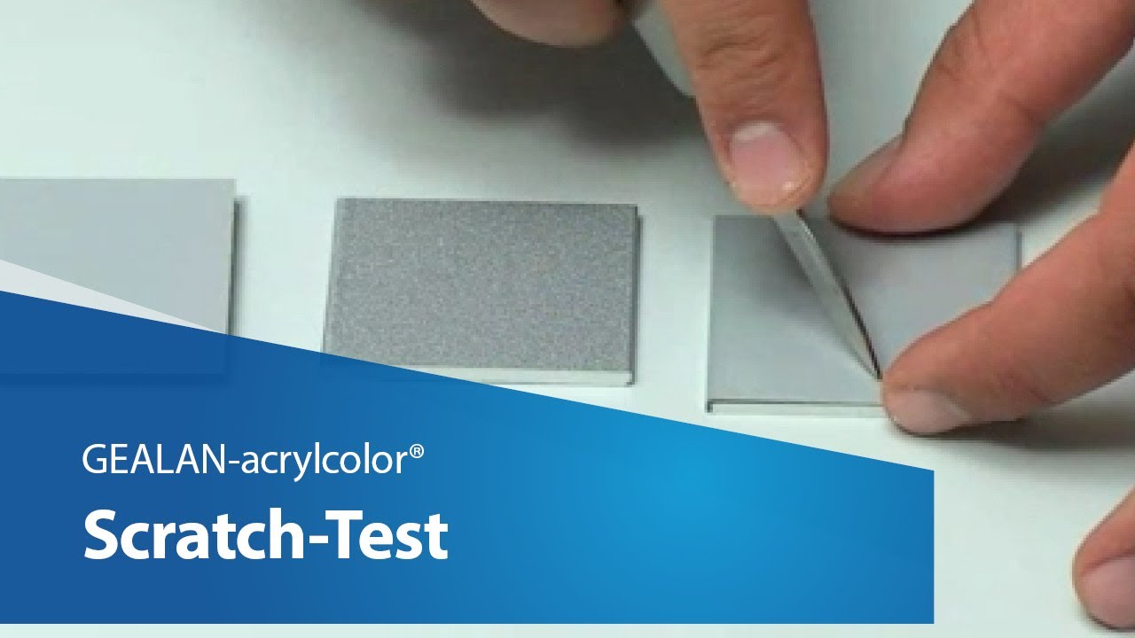 GEALAN-acrylcolor® | scratch test - YouTube