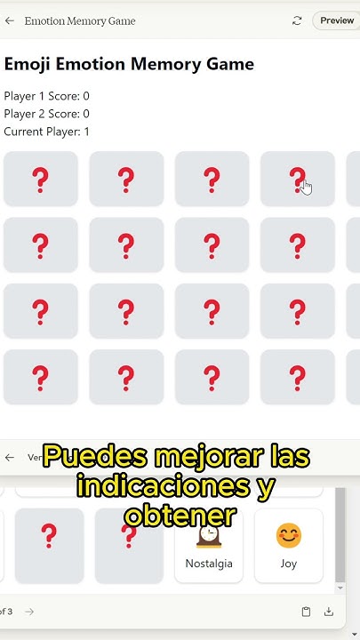 Make your own video game with AI - Memory Game | Tutorial by Billy ...