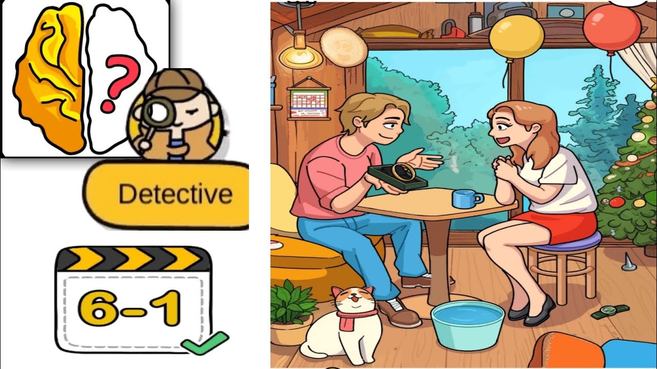 Brain out Detective level 6-1 Walkthrough Solution - YouTube