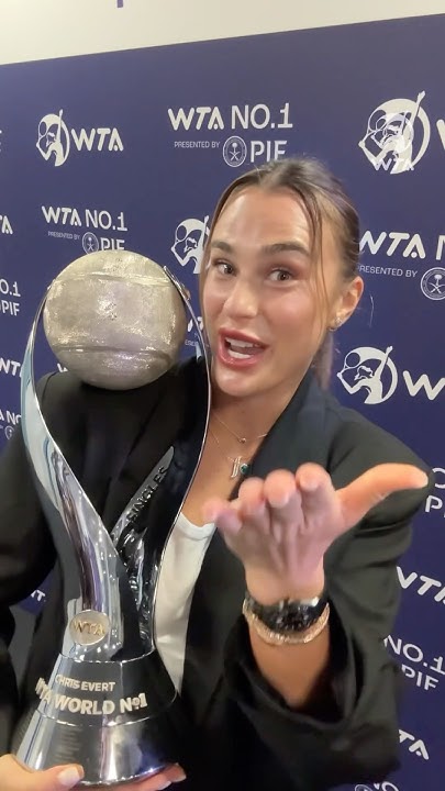 A message from Aryna Sabalenka, your 2024 WTA Year-End World No.1 presented by PIF! 🗣️ #WTA # ...