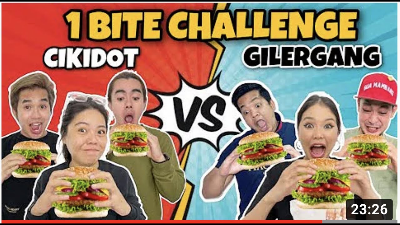ONE BITE CHALLENGE MUKBANG : TEAM @cikidotchannel VS @GilerGang -(LIGA ...