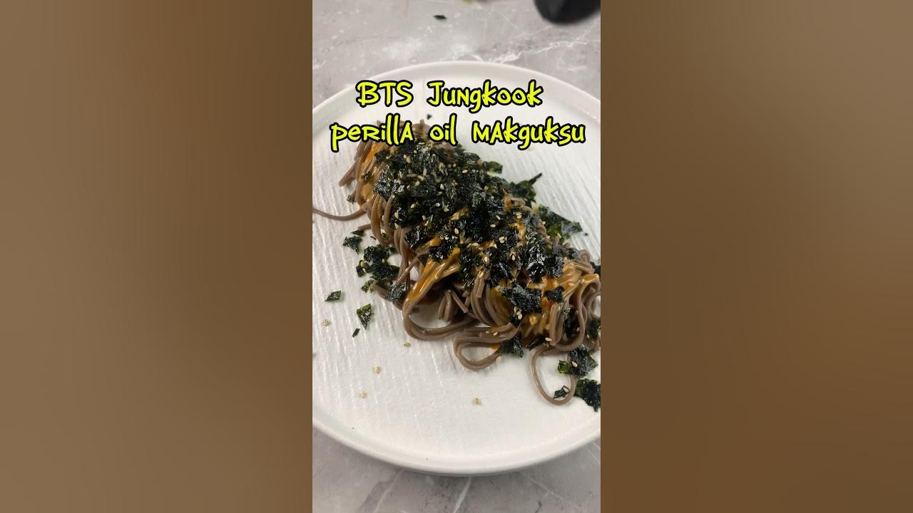 Bts jungkook's perilla oli noodle recipe with buldak sauce 🔥 #cooking #food #jungkook # ...