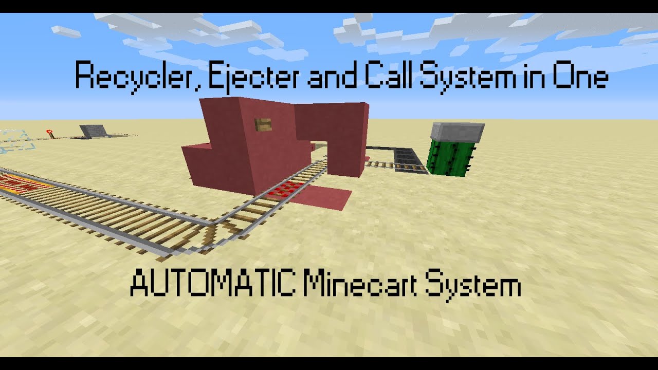 AUTOMATIC Minecart System - Ejecter, Recycler and Call System - YouTube