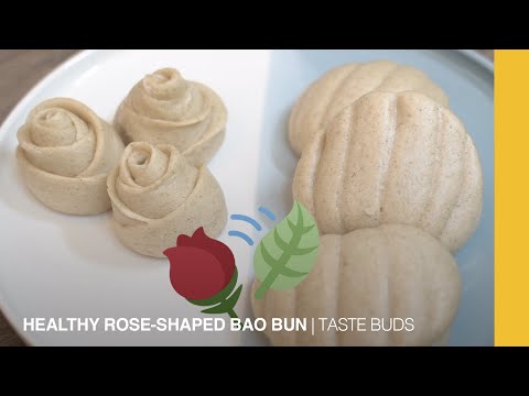 Healthy rose-shaped bao bun