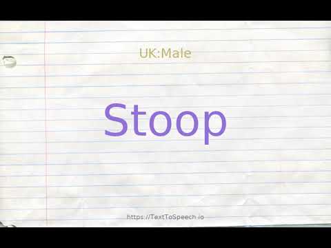 How to pronounce stoop - YouTube