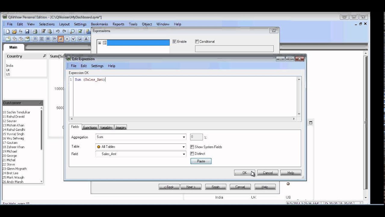 Qlikview Basic Tutorial Creating Calculations Using Functions Part 4135