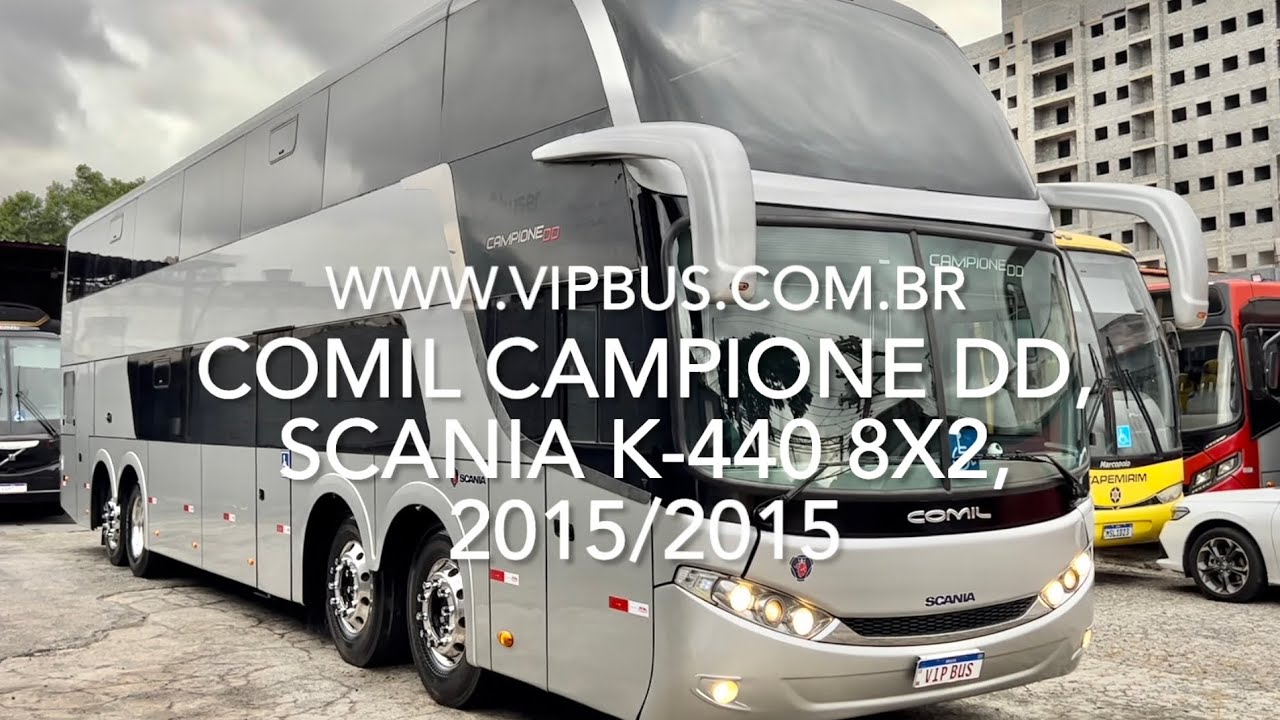 Comil Campione DD, Scania K440 8x2, 2015/2015. Vip Bus - YouTube