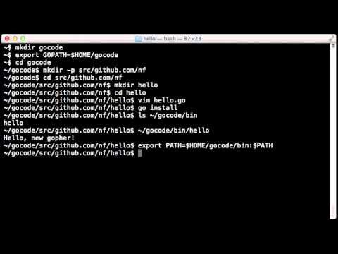 Writing, building, installing, and testing Go code - YouTube