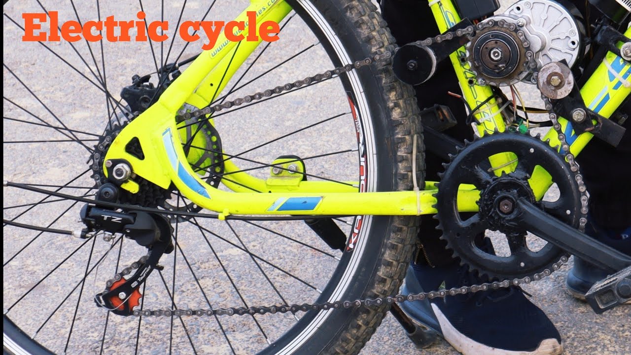 How to make a Electric cycle with gear - YouTube