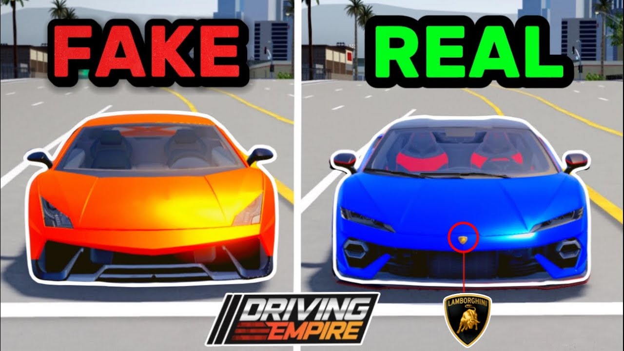 FAKE vs REAL Cars In Driving Empire! - YouTube