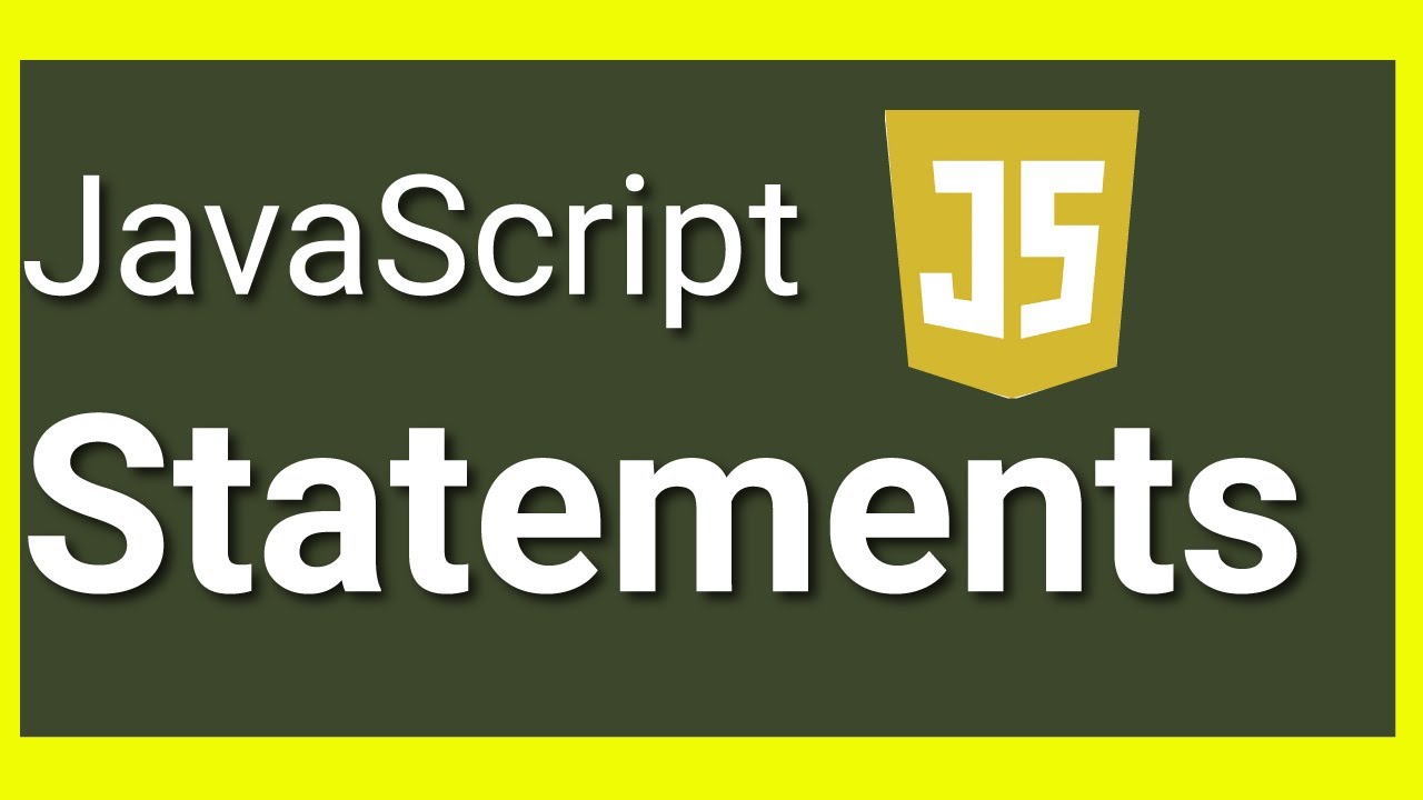 How To JavaScript Statements - YouTube