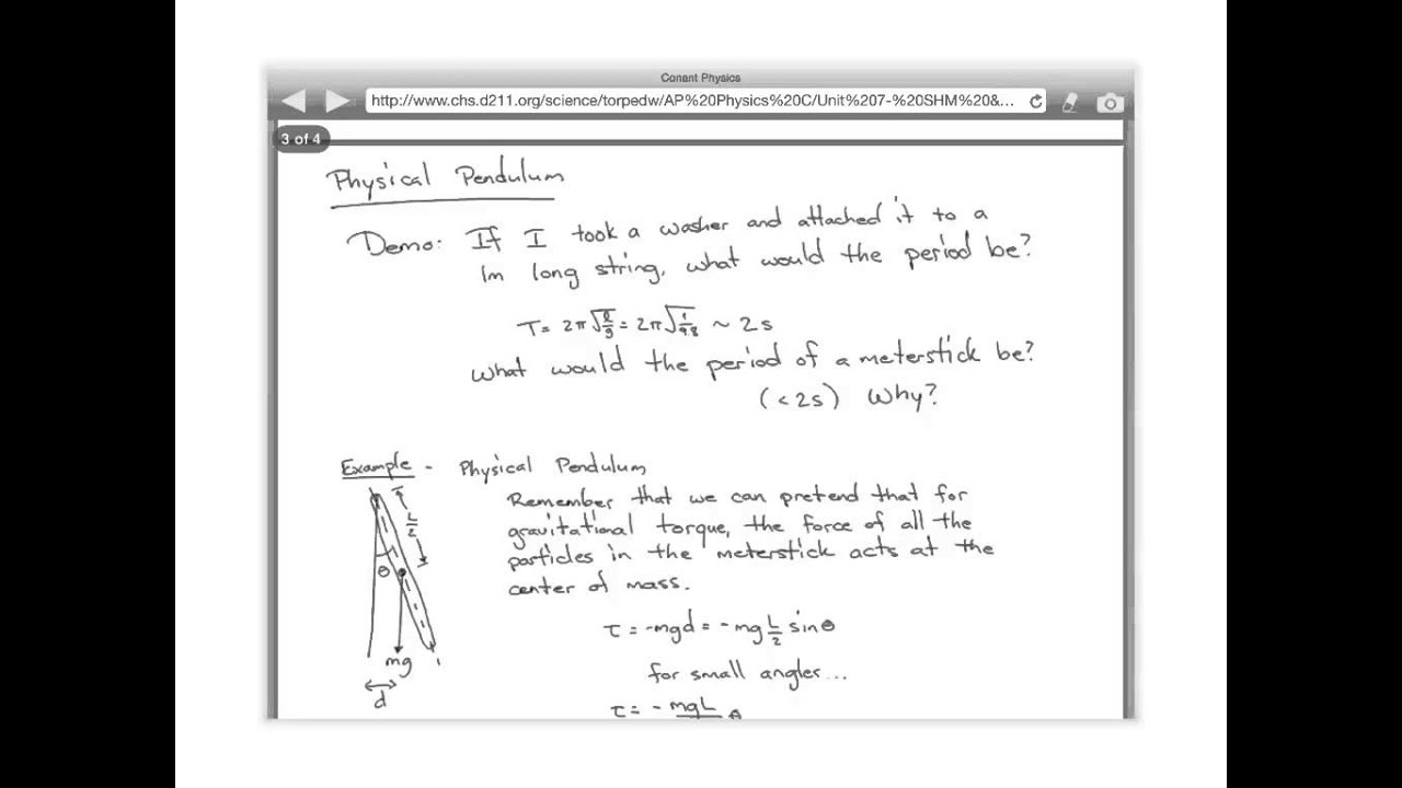 Physical Pendulum - AP Physics C - YouTube