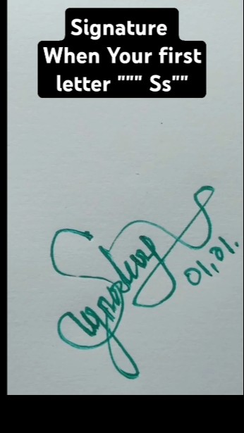 How to learn Your Signature.. When Your first letter """"" S"" # ...