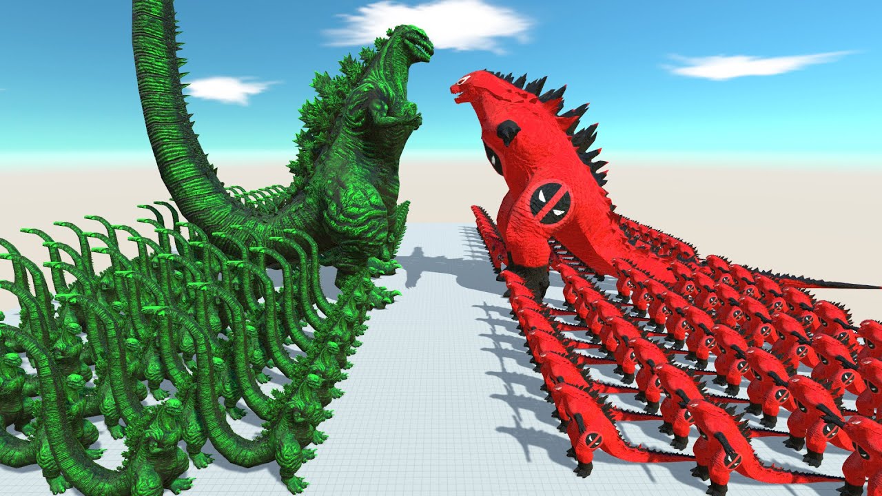 Dark Monster War - Team Deadpool Godzilla 2014 VS Team Shin Godzilla ...