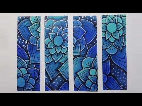 DIY Painted Bookmarks with Flower Doodles #CACFlowerArt - YouTube