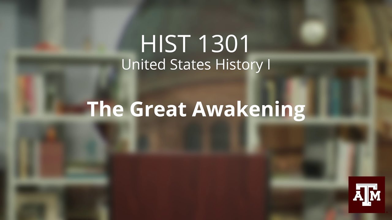 HIST 1301 -- The Great Awakening, Dr. Evan Haefeli - YouTube